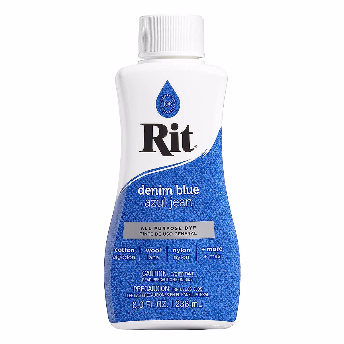 Liquid Fabric Dye, 8-Ounce, Cherry Red & Liquid Fabric Dye, 8-Ounce, Denim Blue Bundle Edition