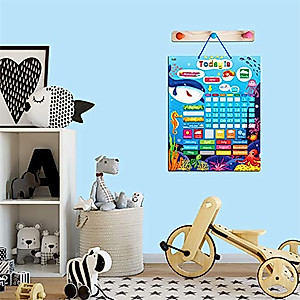 Magnetic Learning Calendar Portable Educational Learning Tool for Preschool or Toddler Age (The Ocean Version)
