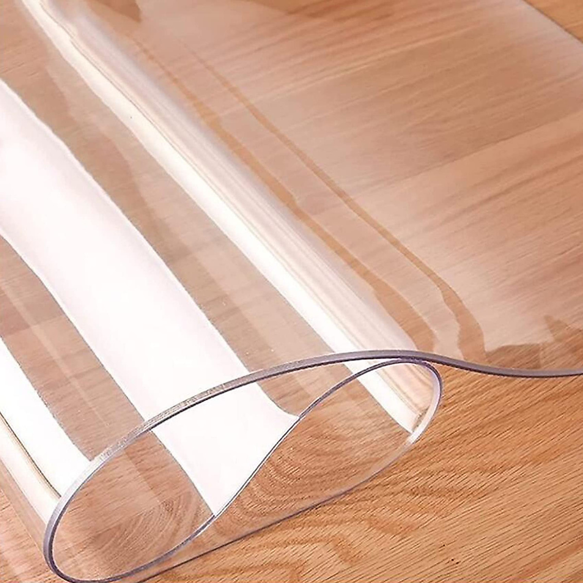Clear PVC Desk Chair Mat Office Chair Mat for Hardwood Floor, Rectangular Vinyl Floor Protector Mat, Non-Slip Durable Floor Protector Mat for Office Home Hard Floor Carpet-70cm/90cm/110cm/130cm/150cm