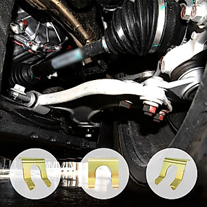 15 Pieces Brake Line Clips Metal Brake Line Retainer U Shaped, Brake Hose Bracket, Parking Brake Cable Clip Replacement Hose Retaining Clip Brake Hose Lock, Cars Trucks Vehicles Parts.