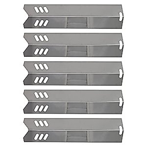 5-Pack BBQ Grill Heat Shield Plate Tent Replacement Parts for Uniflame GBC1143W-C - Compatible Barbeque Stainless Steel Flame Tamer, Guard, Deflector, Flavorizer Bar, Vaporizer Bar, Burner Cover 15"