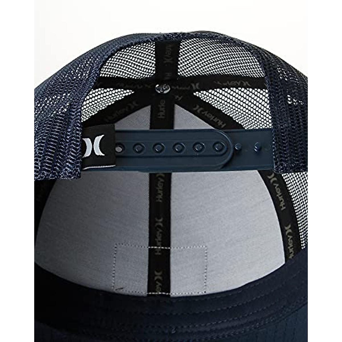 Hurley Men's Caps - Fairway Trucker Mesh Panel Baseball Cap Trucker Hat - Snap Back Hats for Men, Size One Size, Obsidian