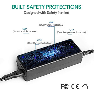 HKY 24V AC Charger Compatible with Zebra ZP550 ZP450 Barcode Printer G-Series GX420d Gk-420d GX430 GX420 GT800 GT820 HC100 GX420D GX420T GX430T Label Printer Power Supply Cord Plug Charger
