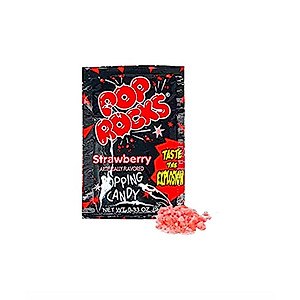 Pop Rocks Strawberry Bulk (0.33oz) - 72 Pack of Straw Berry Flavored Poprocks - Retro Crackling Rock Candy - By Dr. Plenty