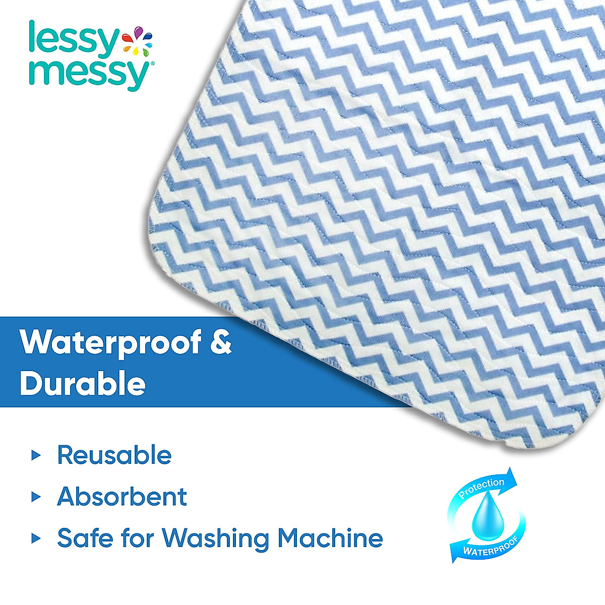 Portable Diaper Changing Mat - Waterproof Machine Washable & Dryer Safe Baby Changing Pad | Extra Large Travel Mat (30" x 20") | Stylish Animal Print Design