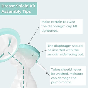 Zomee Flex Breast Nipple Shield Latch Assistance Inverted or Flat- Comfortable & Soft for Easy Pumping Use for Z1 Z2 Breast Pump (24 mm) 2 Pack