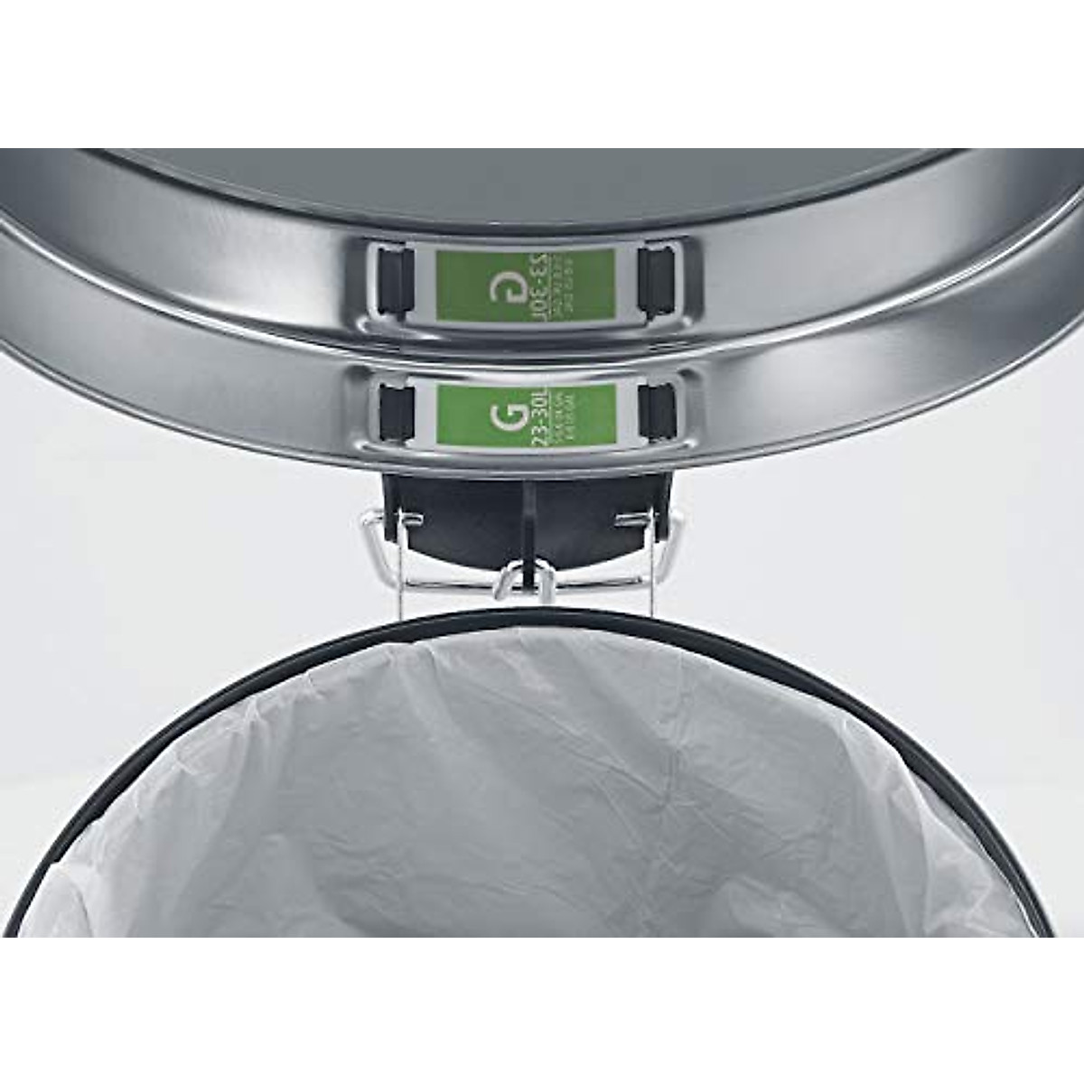 Brabantia PerfectFit Trash Bags (Size G / 6-8 Gallon) Thick Plastic Trash Can Liners with Tie Tape Drawstring Handles (20 Bags)