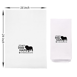 NEGIGA French Bulldog Kitchen Towels 16x24 Set of 4, French Bulldog Gifts, Frenchie Gifts for Women Owners, Frenchie Mom Gifts, Gifts for French Bulldog Lovers, French Bulldog Towel