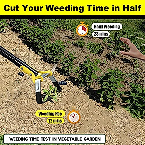 Bird Twig Hoe Gardening Tools - Scuffle Garden Hoe for Easy Weeding,30-42 Inch Adjustable Hula Hoe,Heavy Duty Stirrup Hoe