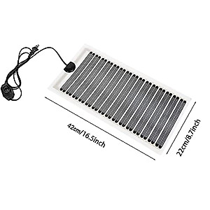 KABASI Reptile Heat Mats, 2nd-Gen 25W 16.5x8.7 inch Non-Adhesive Reptile Heating Pad with Temperature Adjustment, Waterproof Under Tank Terrarium Heating Mat for Tortoise Snakes