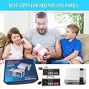 Classic Retro Console, AV Output Mini NES Old Video Game Console Built-in 620 Games with 2 Classic Controllers for Adults and Children