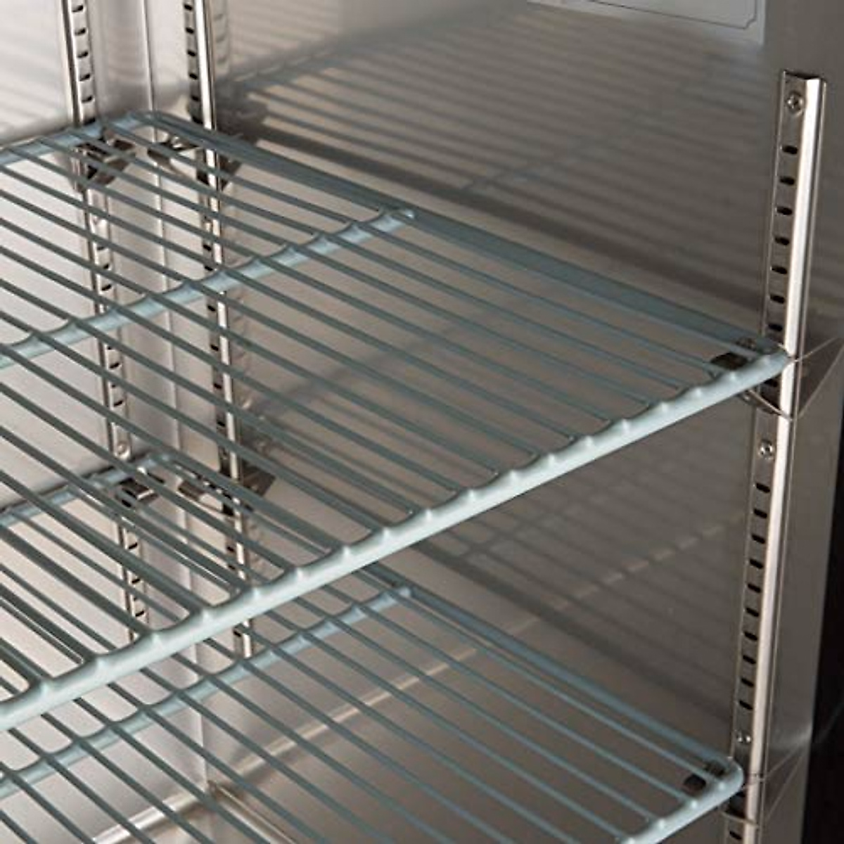 PEAKCOLD 2 Glass Door Commercial Back Bar Cooler; Stainless Steel Under Counter Refrigerator; 60" W