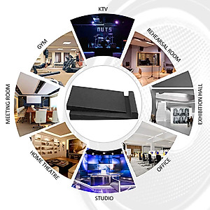 GUEQUITLEX Acoustic Isolation Pads,Studio Monitor Isolation Pads for 5'' Inch Speakers High Density Isolation Foam Pads The Most Suitable Acoustic Foams for Desktop Studio Monitor