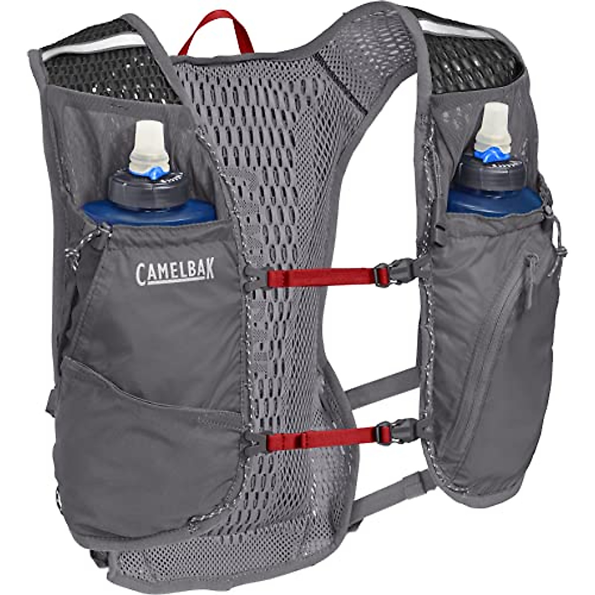 CamelBak Zephyr Limited Edition Run Vest with 2L Fusion Hydration Bladder - Heather Grey/Racing Red