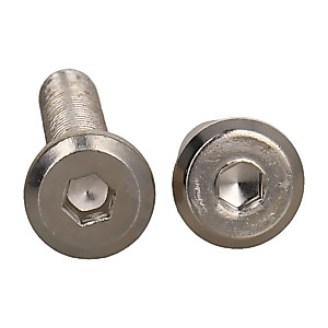 Yinpecly 5Pcs Screw Post Fit for 3/8"(10mm) Hole Dia, Male M8x50mm Belt Buckle Binding Bolts Leather Fastener Carbon Steel, Hex Socket Screws Head