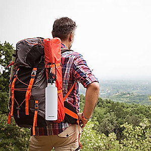 POYAKU Straw Lid Compatible with Hydro Flask Standard Mouth Water Bottle and Simple Modern Ascent Water Bottle (Black-Black)