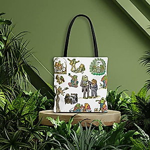 Fr? Aesthetic and Toad Tote Bag for Women and Men Beach Bag Shopping Bags School Shoulder Bag Reusable Grocery Bags