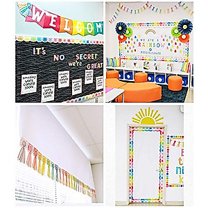 Schoolgirl Style Hello Sunshine Rainbow Bulletin Borders - 39 Feet of ...