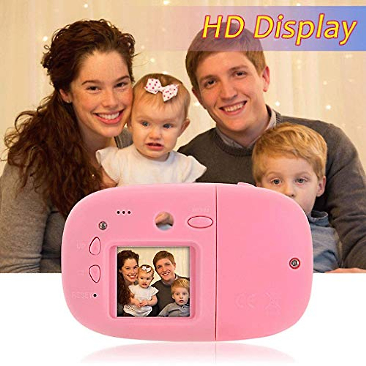 LKYBOA Creative Cute Child Camera -Digital Camera for Kids Gifts, Camera for Kids 3-10 Year Old 3.5 Inch Large Screen with Card (Color : Yellow)