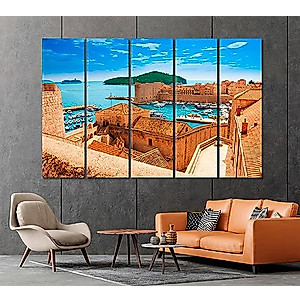 Dubrovnik Seaport Croatia Canvas Print 3 Panels / 36x24 inches