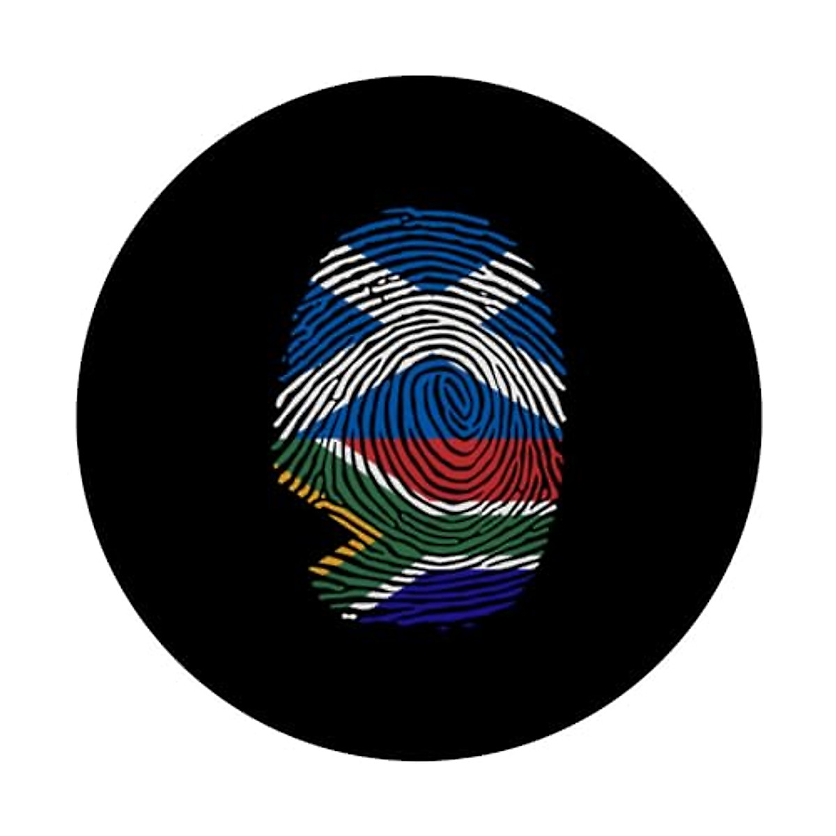 Scotland and South Africa Fingerprint Scottish South African PopSockets Standard PopGrip