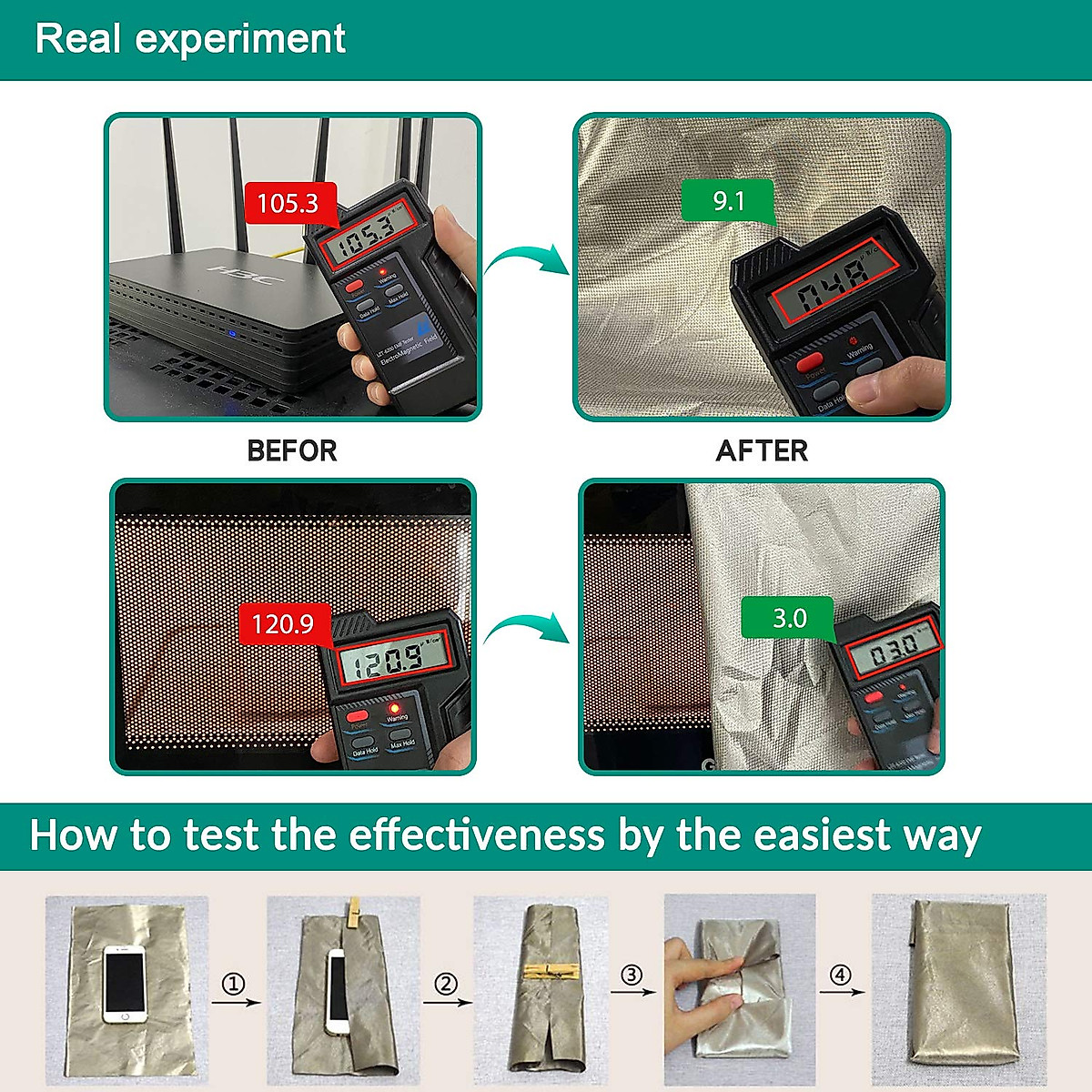 Cooper Fabric, 43×108 inch, Copper/Nickle Faraday Cage, Military Grade Signal Fabric 3 Yards