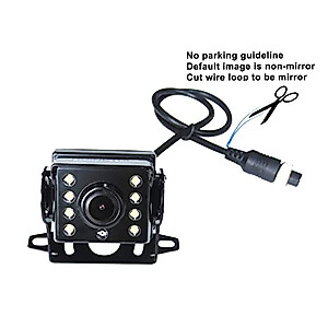 12V AHD 720P 4 Pin Truck Reverse Rear View Backup Camera Wired Waterproof Front Side Rear View Reversing Camera with 8 LED for Truck Bus Pickup Trailer