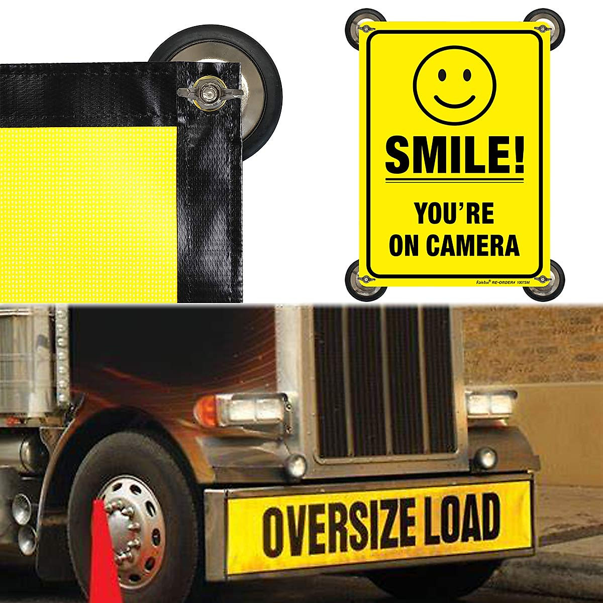 WFPOWER 4 Pack Base Magnet Warning Signs Holder, Universal Flag Holder, Rubber Pad & Wing Nut, Neodymium Heavy Duty Magnetic Mount for Warning Signs, Safety Flags, Oversized Load Flags, Wire Loop Flag