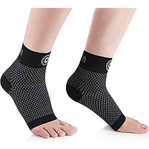 CAMBIVO Plantar Fasciitis Relief Socks for Women & Men (Pair), Ankle Brace Compression Sleeve Support for All Day Wear with Arch and Ankle Support (Large)