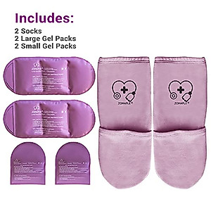 Zomaple Cold Therapy Socks for Women and Men - Perfect Ice Pack Cooling Socks for Plantar Fasciitis Feet, Neuropathy, Chemotherapy Recovery, Arthritis, Ankle & Heel Pain Relief (Lavender, Medium 7-11)