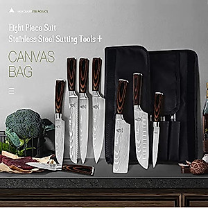 FULLHI Knife Set, 14pcs Japanese Knife Set, Premium German Stainless Steel Kitchen Knife Set