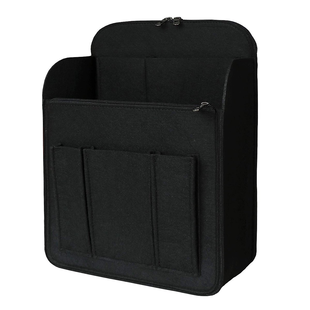 APSOONSELL Felt Backpack Organizer Insert Lightweight Backpack Shaper Foldable Tote Organizer for Handbag Tote Rucksack Shoulder Bag, Black, M