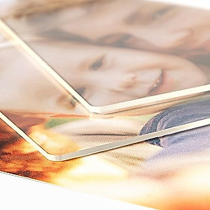 eletecpro Picture Frame 2 Pack, 4X6 Brown Picture Frames with Walnut Wood Base and High Definition Break Free Acrylic Glass Covers for Tabletop or Desktop Display, Horizontal & Vertical