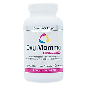 Revival Animal Health Breeder's Edge Oxy Momma- Nursing & Recovery Supplement- for Small Dogs & Cats- 40ct Soft Chews
