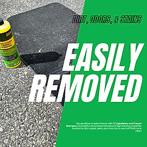 3D Upholstery & Carpet Shampoo - High Foam Stain Remover & Odor Eliminator Shampoo 1 Gallon