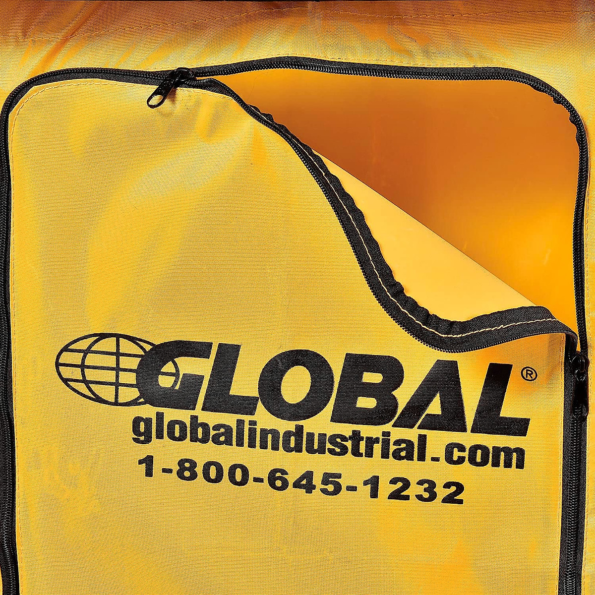 Global Industrial Janitor Cart with 25 Gallon Vinyl Bag, Black