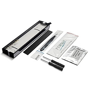 20mm Solo Loop Stainless Steel Metal Replacement Expansion watchband,Compatible Fossil Q Gazer, Huawei, Garmin Amazfit Ticwatch Ms/Men’s Sport Stretchable No Buckle Bands Strap (6.1‘’（15.5cm), Black)