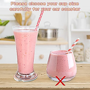 4Pcs Anime Moon Cat Car Coasters with Finger Notch Aesthetic Moon Cat Shaped Absorbent Ceramics Heat Resistant Anti Slip Cork Base Car Drinks Coasters Auto Accessories for College Back to School Gifts