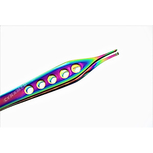 1X2 RAT TOOTHED ADSON TISSUE FORCEPS 4.75 inches 2PCS TITANIUM RAINBOW PREMIUM DISSECTING GERMAN GRADE CYNAMED