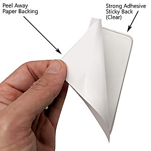 2 Pack - Parking Permit Holder for Car Windshield - Clear Adhesive Parking Tag Pouch - Vinyl Plastic Document Protector Holds Large Parking Placard, Pass, Decal or Sticker (4 x 3) by Specialist ID