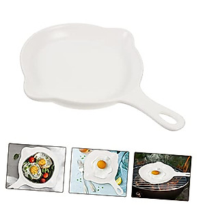 Alipis Ceramic Bakeware Bread Oven Bread Loaf Pans for Baking Mini Loaf Baking Pans Ceramic Egg Skillet Tortilla Pan Mini Fry Pan Plate for Cheese Roasting High Temperature Baking Pan Egg