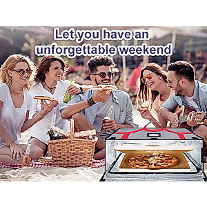 Pizza Delivery Bag,Large Pizza Carrier Insulated Hot Food Bags for Delivery,Thermal Food Delivery Bag, Reusable Warmer Pizza Box,Pizza Bags for Delivery,Large Size 22 * 22 * 8.6 inches,Grey