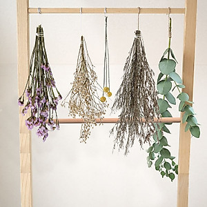 GTIDEA Natrual Dried Flowers Bouquet Dried Babys Breath Flowers with Lavender Dried Floral Arrangements for Farmhouse Wedding Home Table Office Garden Decor (17 Inch)