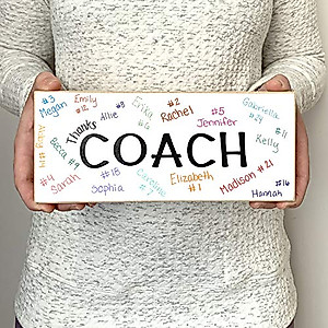 Thanks Coach Gift to Autograph for Best Coach Ever Sign - Team Gifts for Players to Personalize Coaching Staff - Coaches Gift for Volleyball, Cheer, Softball, Swim Team