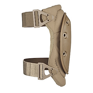 ALTA 50453.14 AltaFLEX Gel Insert Heavy Duty Knee Protector Pad, Coyote Cordura Nylon Fabric, AltaLOK Fastening, Flexible Cap, Long, Coyote