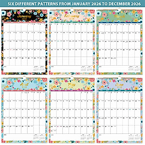 2023-2024 Wall Calendar - 18 Monthly Wall Calendar with Thick Paper, July 2023 - Dec 2024, 12" x 17", Large Blocks with Julian Dates, Twin-Wire Binding, Hanging Hook, Perfect for Home & Office Planning