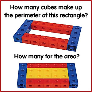 edxeducation Linking Cubes - Set of 100 - Connecting and Counting Snap Blocks for Construction and Early Math - For Preschool and Elementary Aged Kids