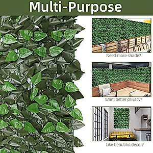 Artificial Ivy Privacy Fence Screen, Privacy Wall, Privacy Screen, Artificial Faux Ivy Hedge Leaf & Vine Privacy Fence Wall Screen, Outdoor Decoration, Garden, Yard (120 x 40 Inch, Peach Leaf)