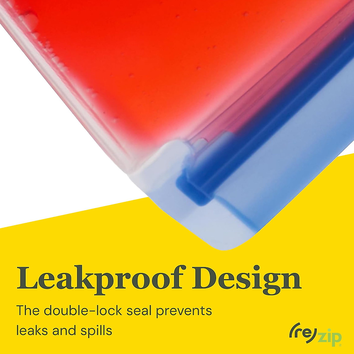 rezip Gallon Freezer Safe Reusable BPA-Free Food Grade Storage Bag 4-Pack, Leakproof, Dishwasher Safe, Travel Friendly, (4) Gallon 16-Cup/128-Ounce