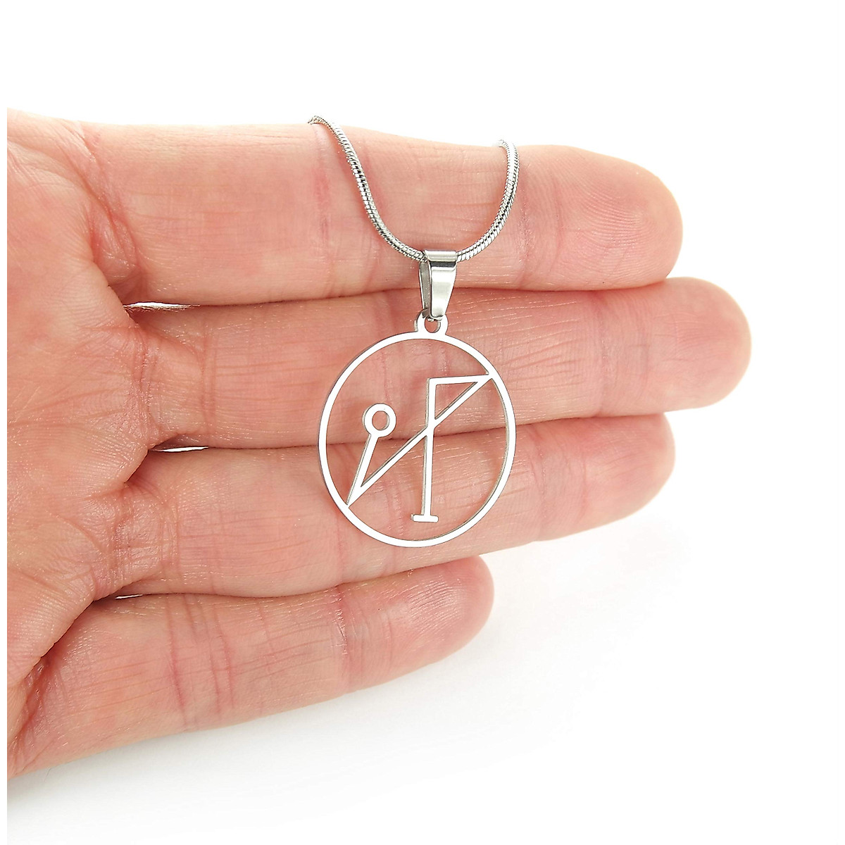 Ann Claridge Sigil of Archangel Michael Necklace, 20" Stainless Snake Chain with Powerful Saint Michael Sigil Charm Pendant